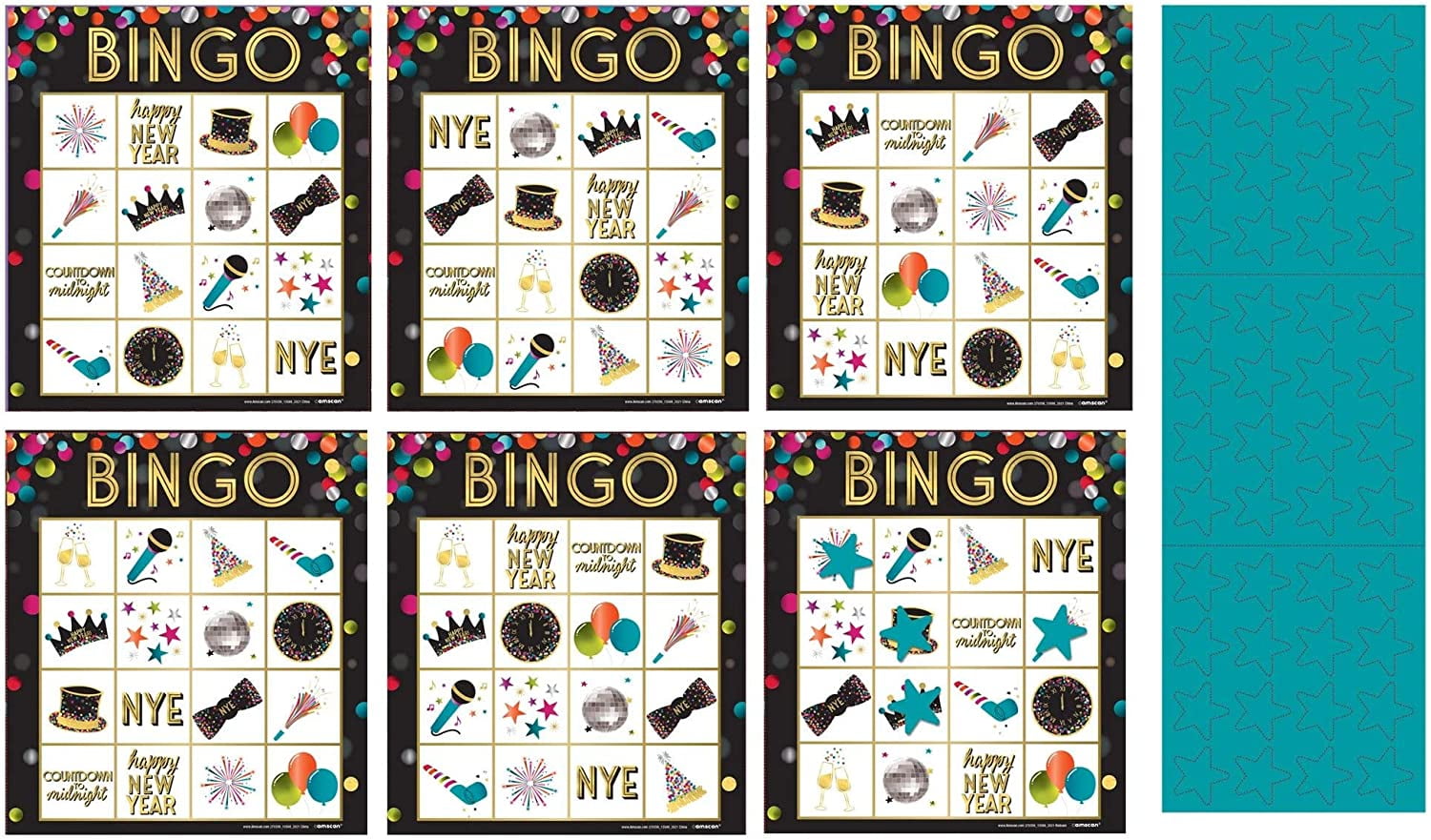 New Year Holiday Party Bingo Game - Walmart.com