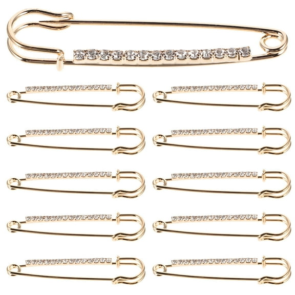 WINDLAND Metal Bulb Pins Small Safety Pins U-shape Calabash Pins for ...