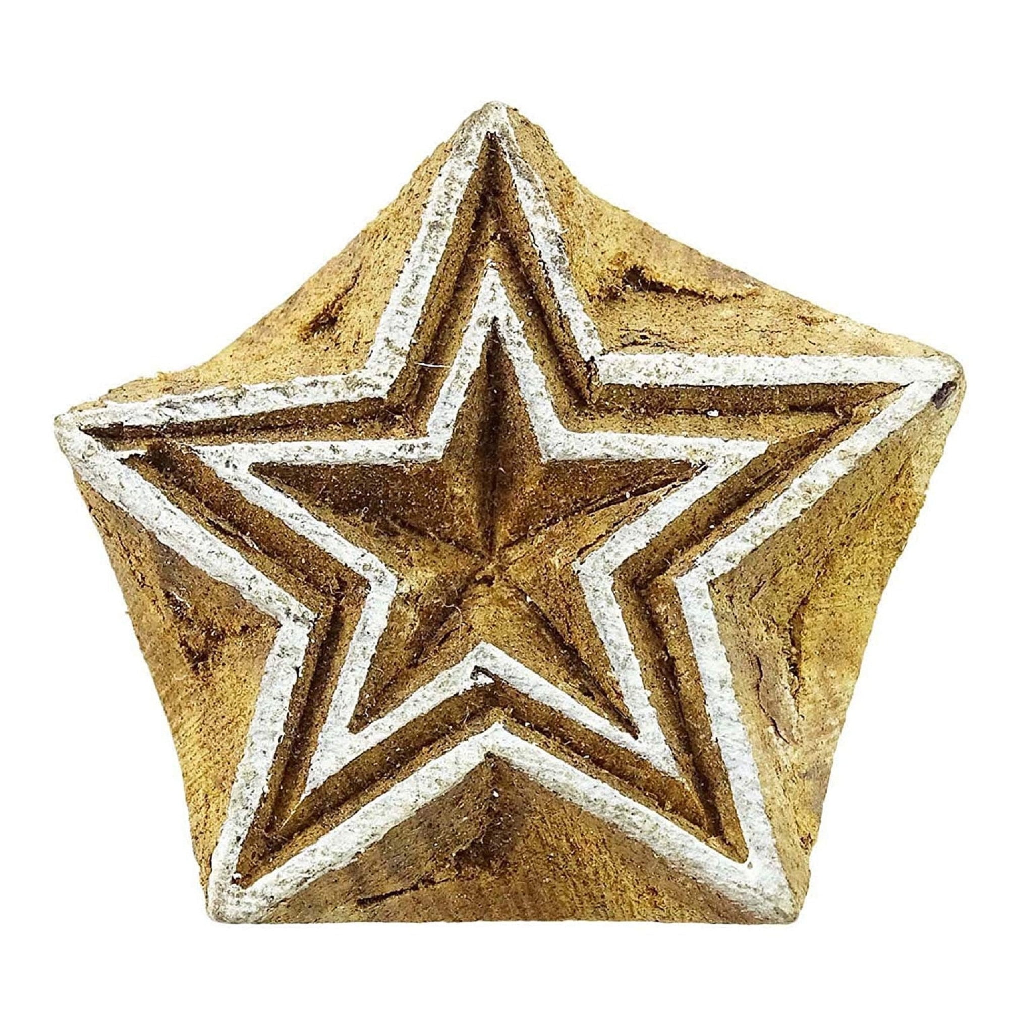 Star Indian Wood Block Art Handcarved Printing Block Textile Stamp ...