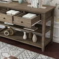 Winado 3-Tier Storage Console Table, Retro Gray, Entryway Furniture ...