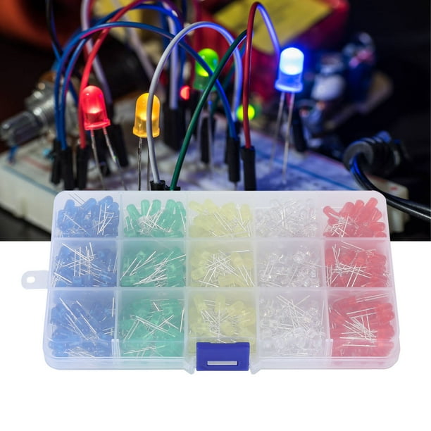 LED Diodes,500Pcs Light Emitting Diode LED Diodes Assortment Kit ...