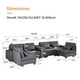 Pingliang Home Oversized Modular Sectional Sofa with Storage, Console ...
