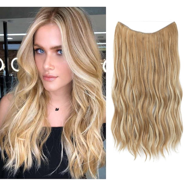 Halo Hair Extensions Invisible Wire Wavy Curly Long Synthetic ...