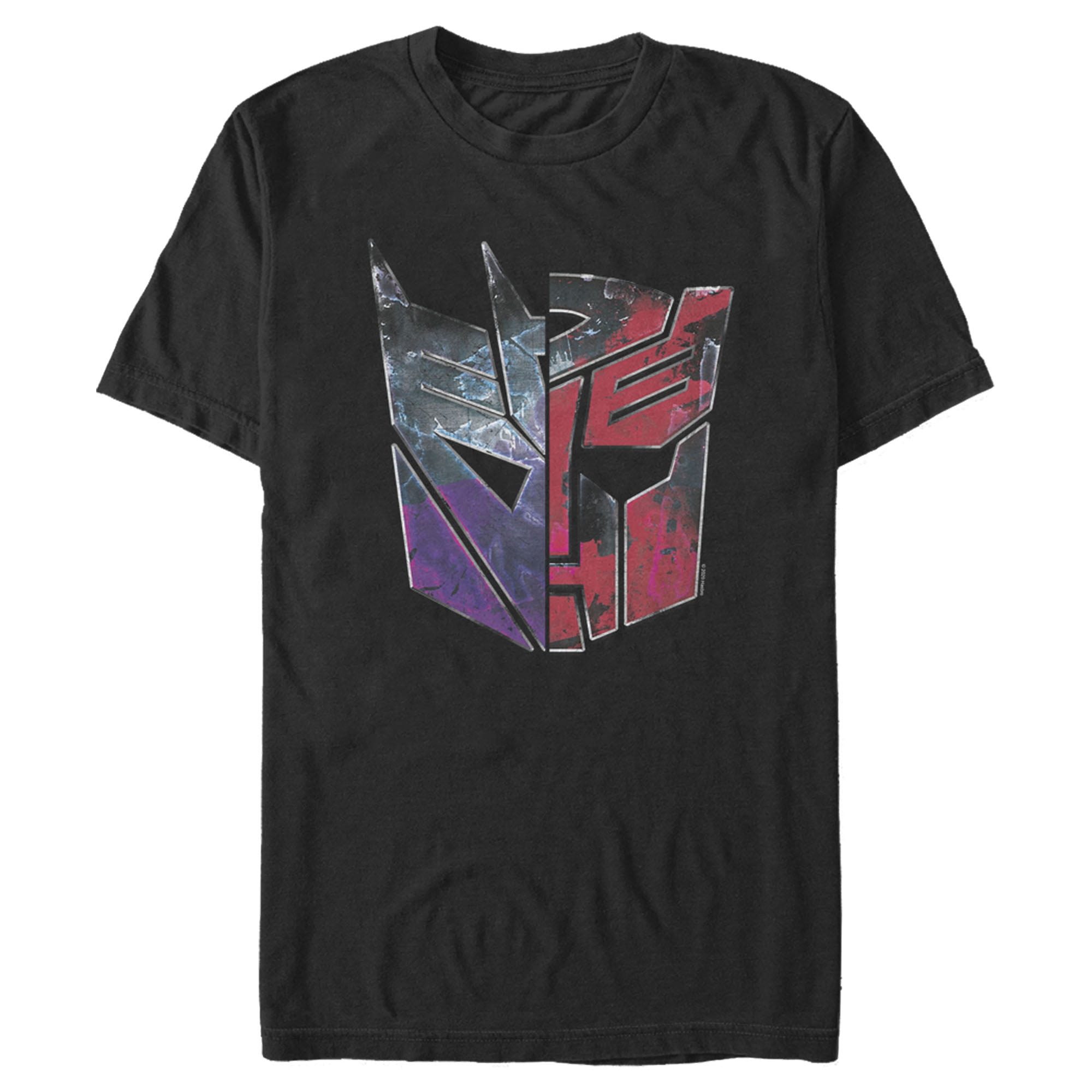 Men's Transformers Split Bot Logo Graphic Tee Black 2X Large - Walmart.com