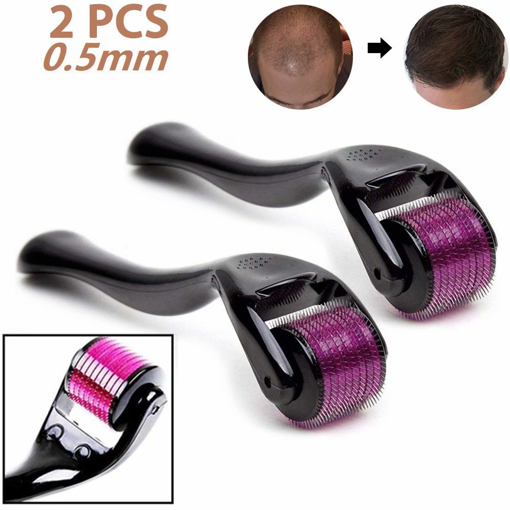 2Pcs Microneedle Roller For Face 540 Needles Derma Roller Face Beauty ...