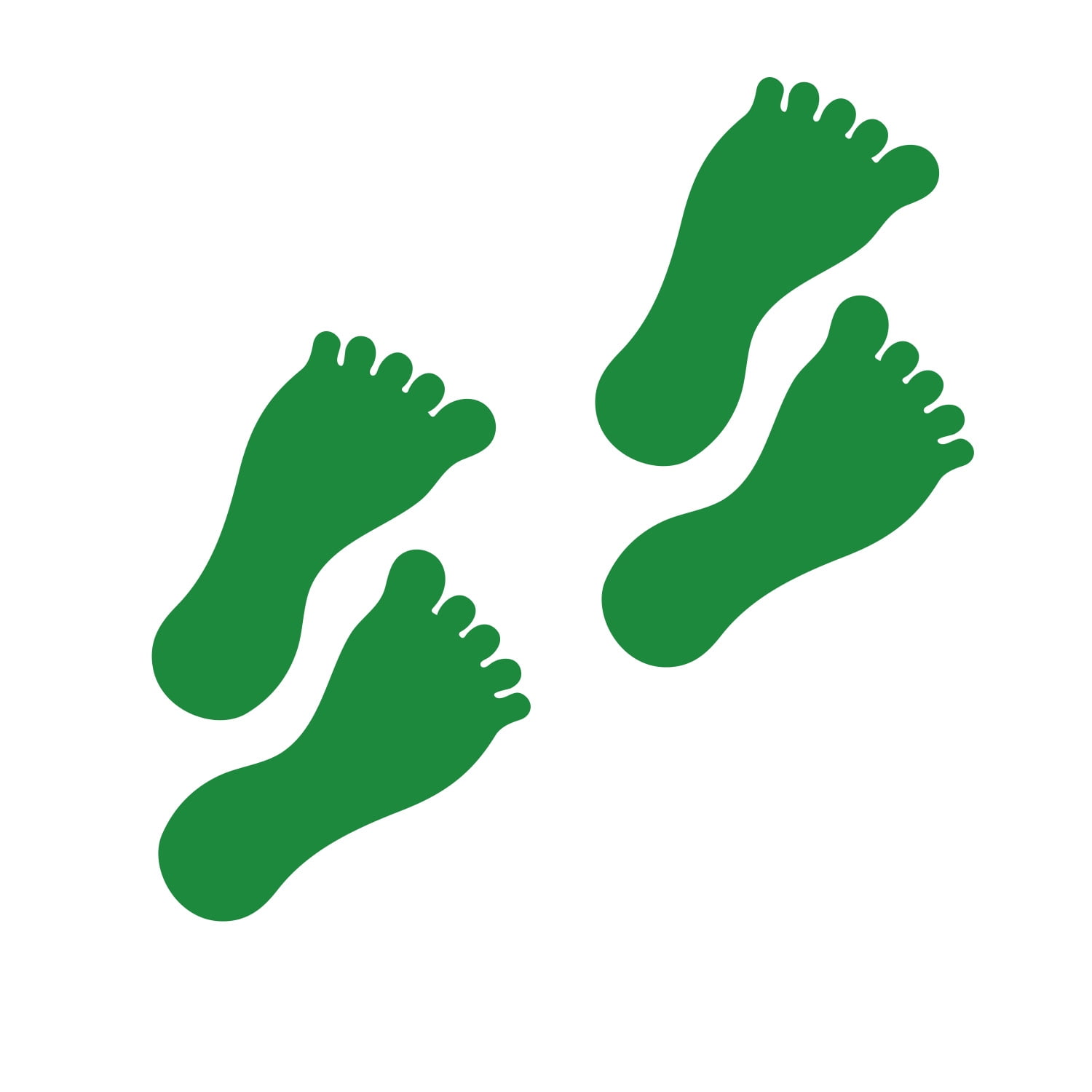 LiteMark Removable Green 4 Inch Barefoot Decals - Pack of 12 - Walmart.com