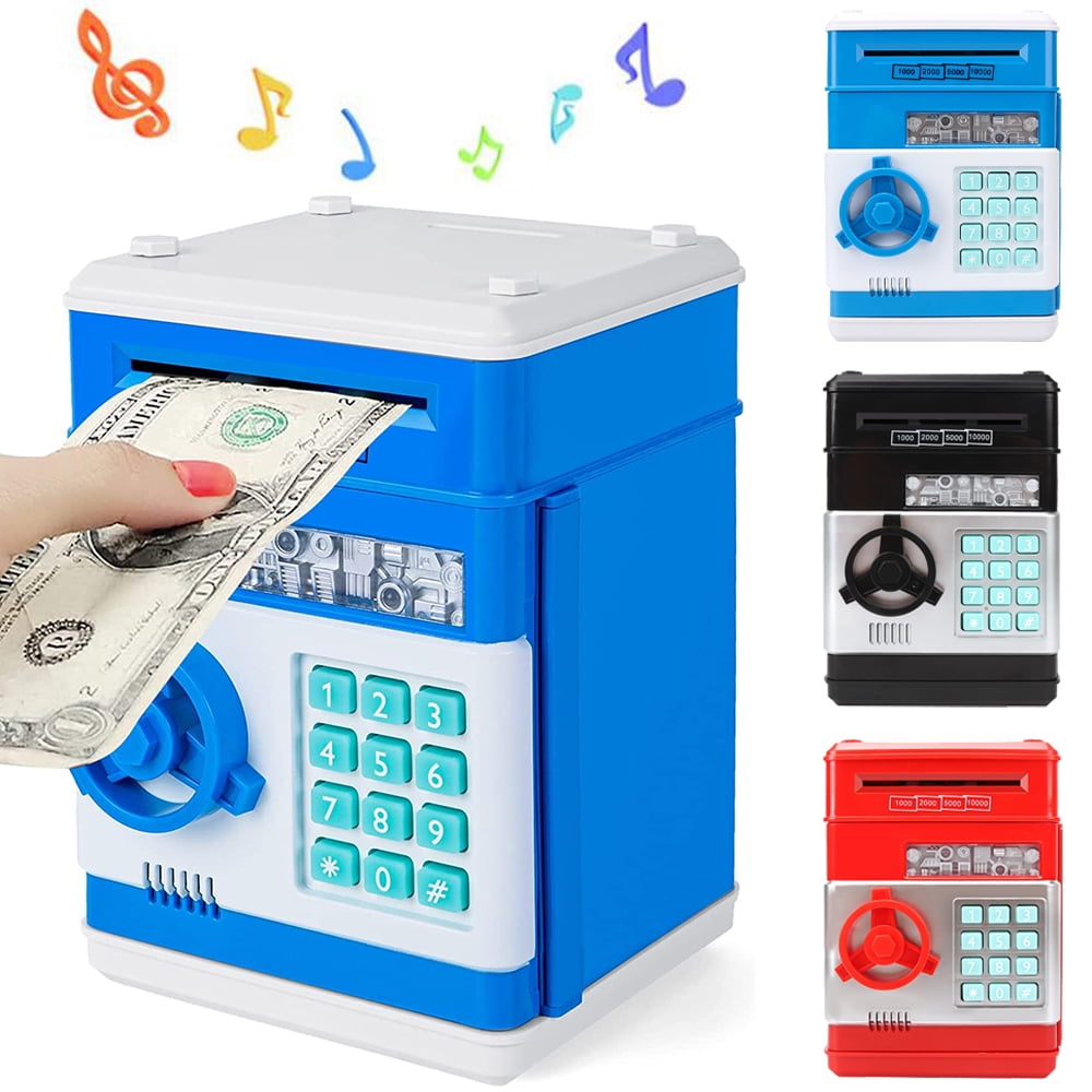 Christmas Piggy Bank Toy Electronic Mini ATM for Kids, Safe Coin Banks ...