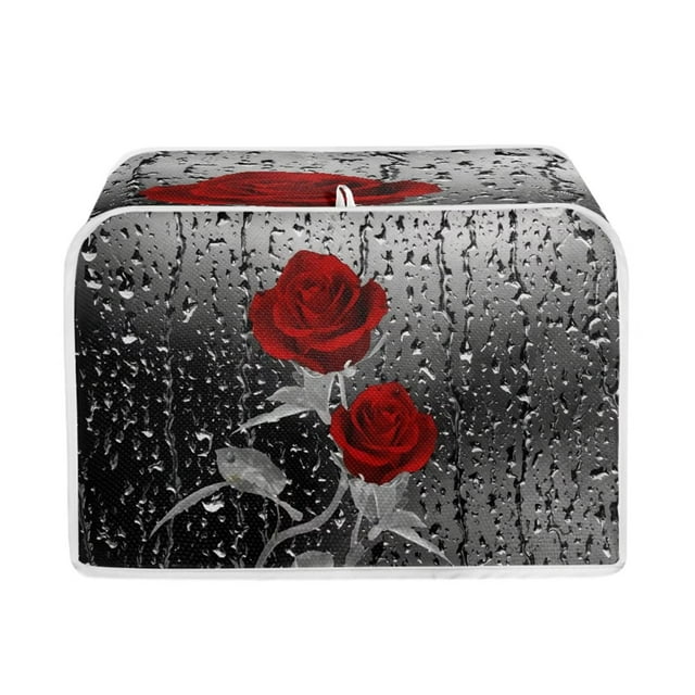 FKELYI Rain Red Rose Toaster Covers Washable Toaster Covers 2 Slice ...