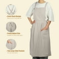 Unique Bargains Cotton Linen Apron Cross Back Apron Cooking Apron Dress ...