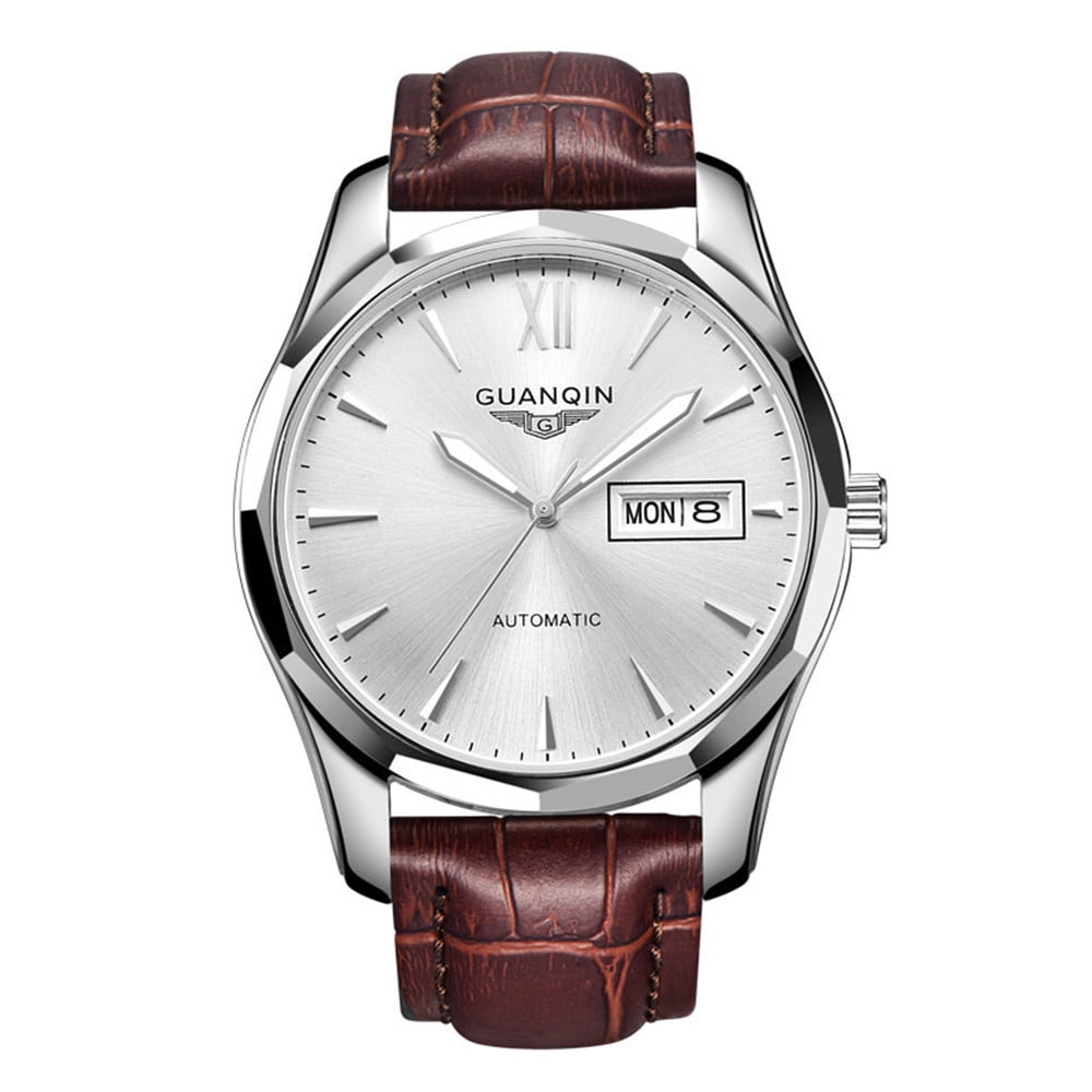 GUANQIN Men's Luminous Analog Japan Movement Automatic Self Winding ...