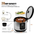 WHALL Digital Rice Cooker, 10-Cup Uncooked, 20-Cup Cooked, 5 Qt ...