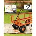 Heavy Duty Steel Garden Cart 900 LBS Capacity 3 in 1 Pullable Garden ...