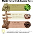 Catnip and Silvervine Chew,Creative Fish Bone Cat Dental Chew Toy,Fix ...