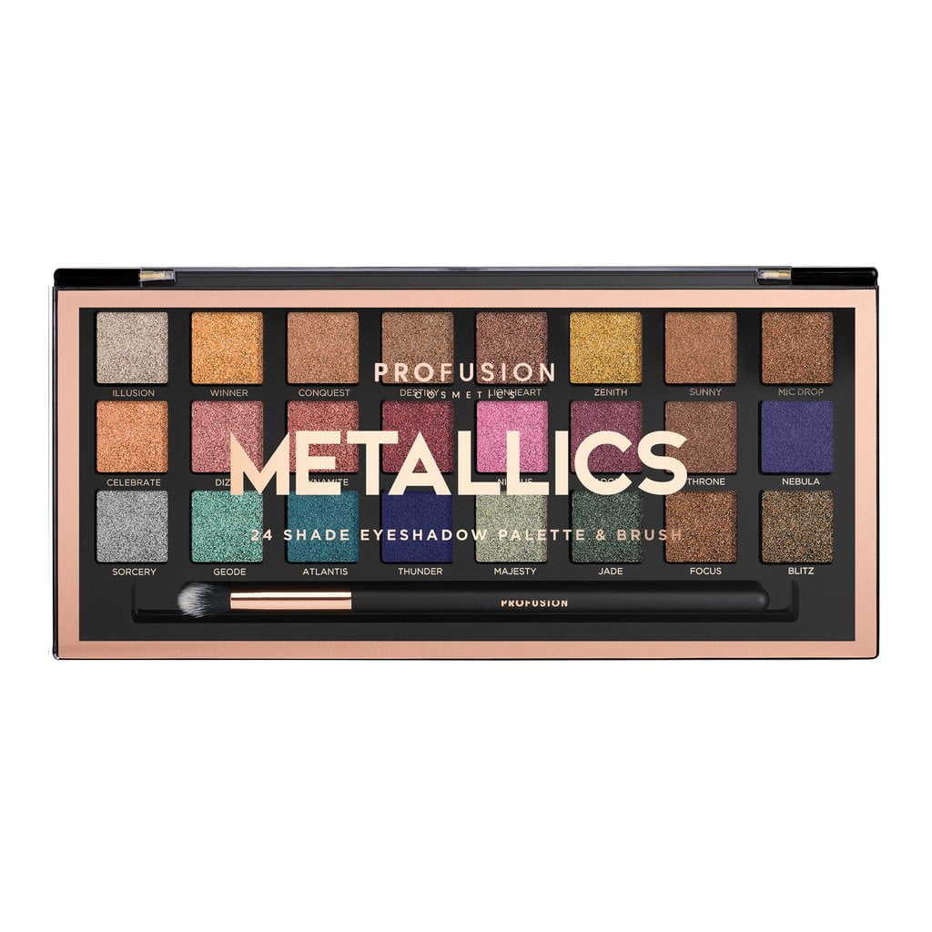 Profusion Cosmetics Shadow Metallics 24 Shade Palette - Walmart.com