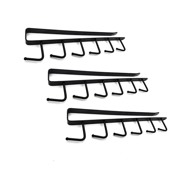 3 Pieces Hanging Cup Holder, Cupboard Storage Hooks Hanging, Glasses ...