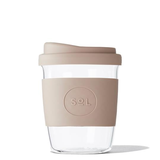 SoL Cups 8OZ Glass Travel Coffee Tumbler in Seaside Slate - Walmart.ca