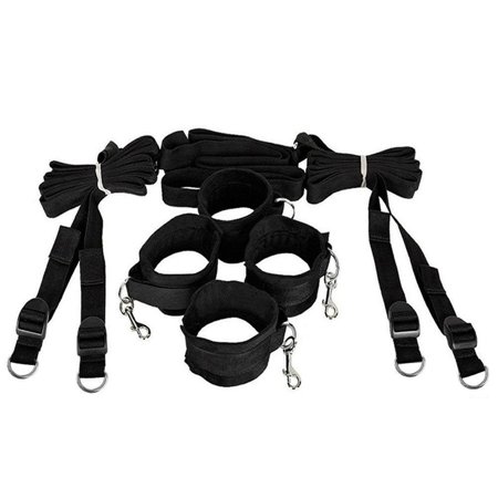 Bed Bondage Set Restraint Rope Wrist Ankle Cuffs Bedroom Rope Straps ...