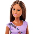 Barbie Fashion Purple Graphic Dress Doll, Brunette Hair - Walmart.com