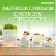 Certified Compostable SANDWICH Resealable Zip Bag, Extra Strength Food ...