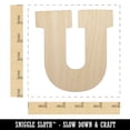 Letter U Uppercase Fun Bold Font Wood Shape Unfinished Piece Cutout ...