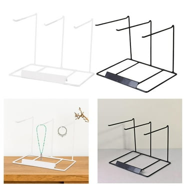 Modern Jewelry Organizer Display Stand, Wood Countertop Necklace Holder ...