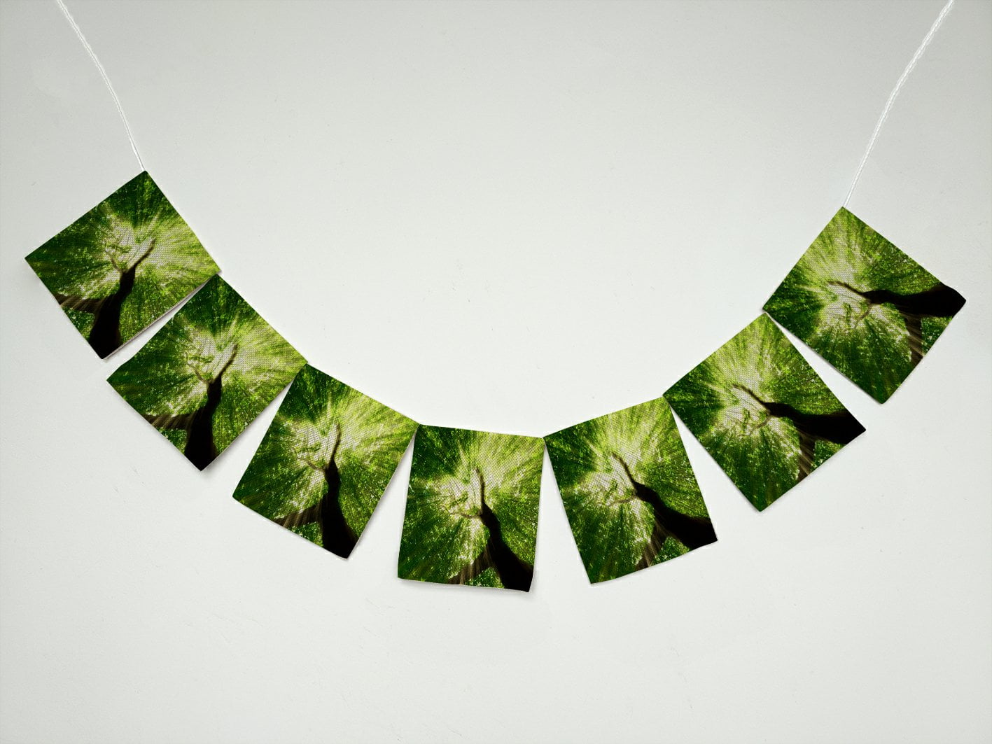 GCKG Natural Landscape Tree of Life Forest Tree Green Banner Bunting ...