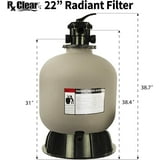 Free Shipping! \Rx Clear Radiant 22\\ Pool Sand Filter with 6 Position ...