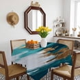 Blue Green Marble Texture Table Cloth 60x60in, Waterproof Square ...