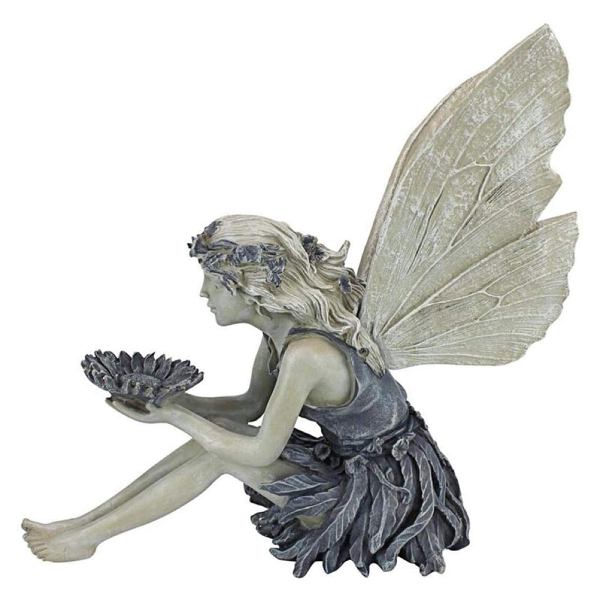 Tretra Garden Ornament, Sitting Fairy Shape Statue Decorative Resin ...
