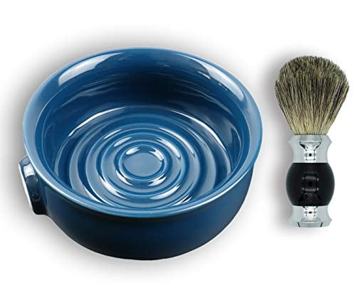Bicrops Shaving Kit For Men Wet Shave, Wide Mouth Ceramic Shaving Soap ...