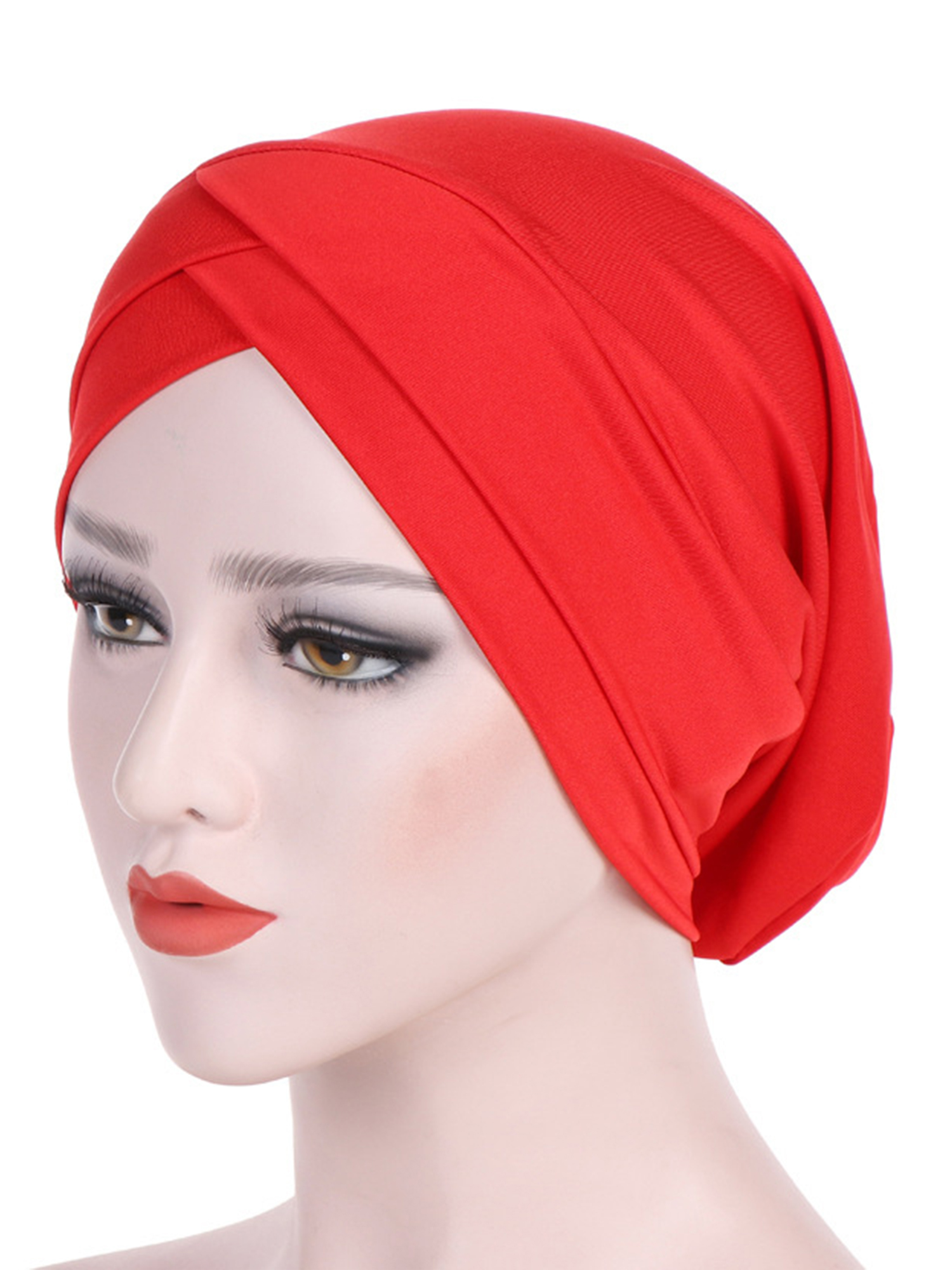 Womens Muslim Bonnet Cancer Chemo Beanie Caps Islamic Hijab Pleated ...