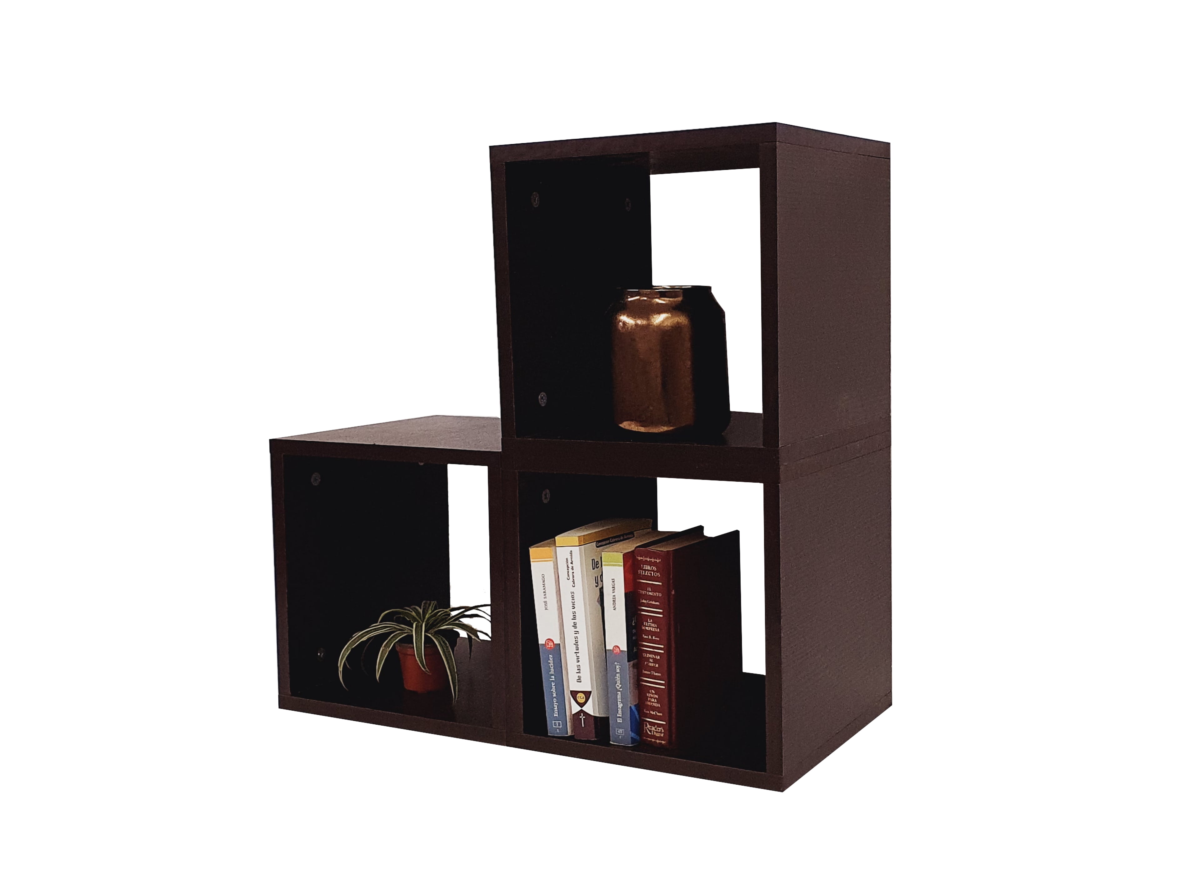 Librero Modular con Cubos, Estante De Cubos 3 DECOMOBIL 3CUBOS/W ...