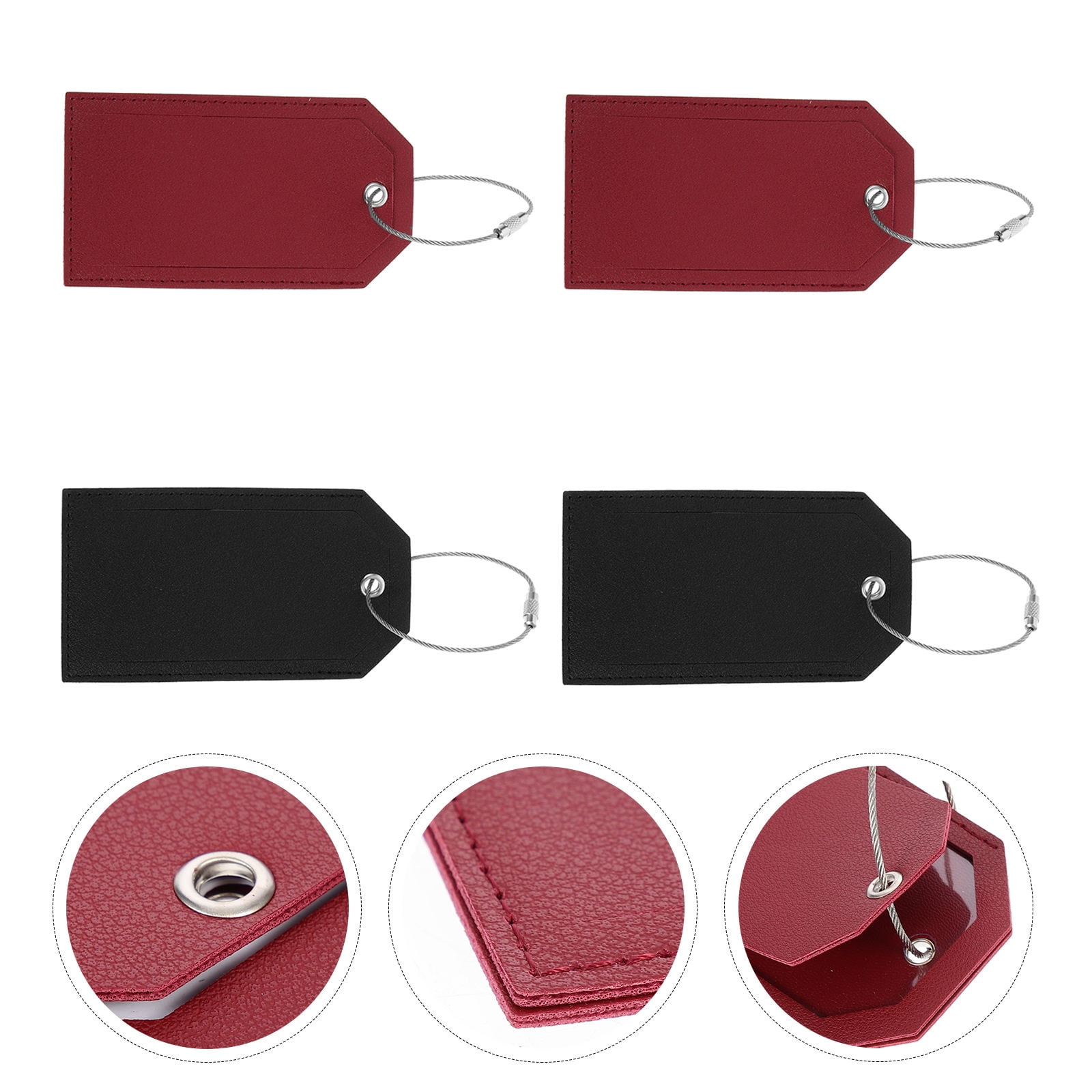 Click here for Upouart 4pcs Pu Luggage Tags Suitcase Id Tags For... prices