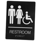 Raindrops Gender Neutral Toilet Sign Disabled Wheelchair Simple Sign ...