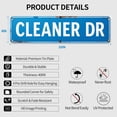 Cleaner Themed Metal Sign 16x4 Inches "CLEANER DR" for Office, Home ...