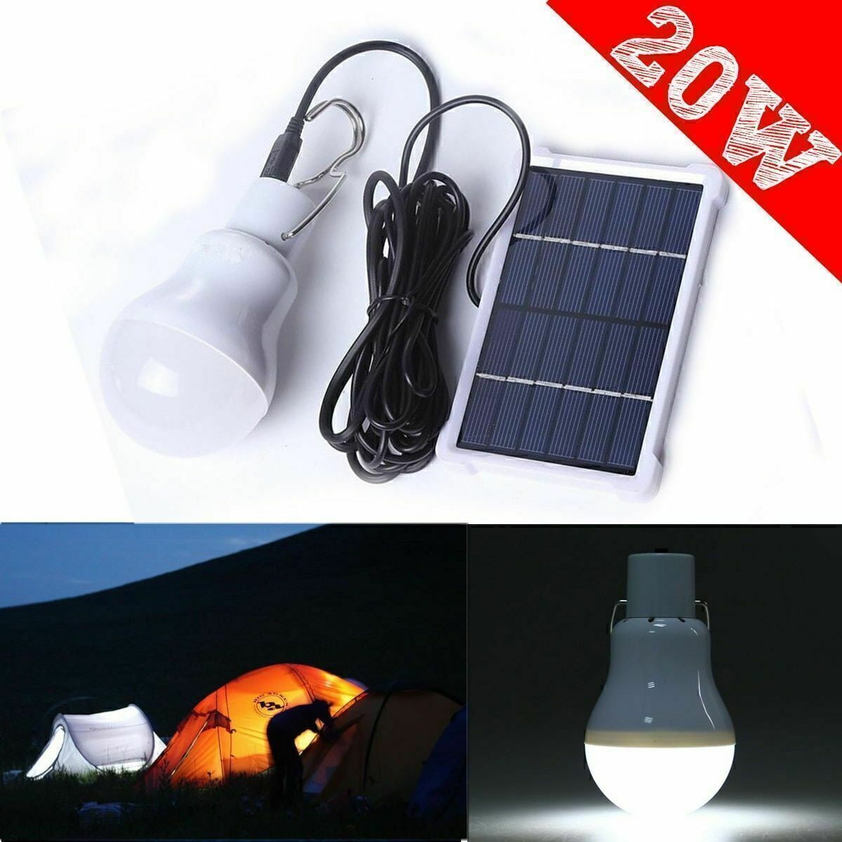 Solar Light Bulb Outdoor Portable Solar Powered Led Bulb Light for ...