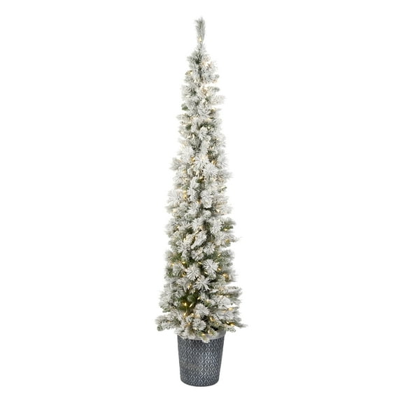 "Alpine Corporation 106"" LED Christmas Tree with Star Topper, Indoor ...