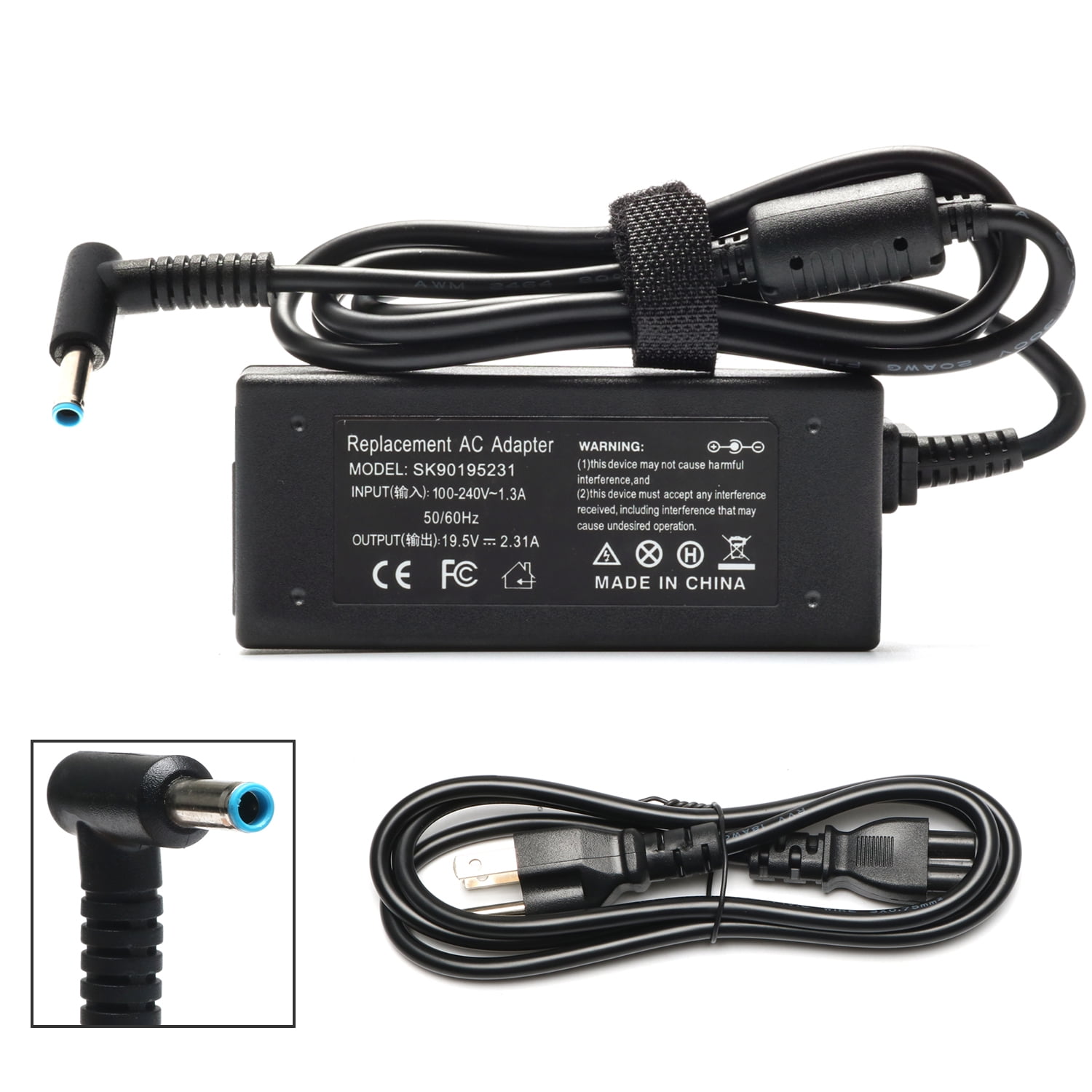 45W 19.5V 2.31A AC Laptop Power Adapter Charger for Hp Stream 11 13 14 ...