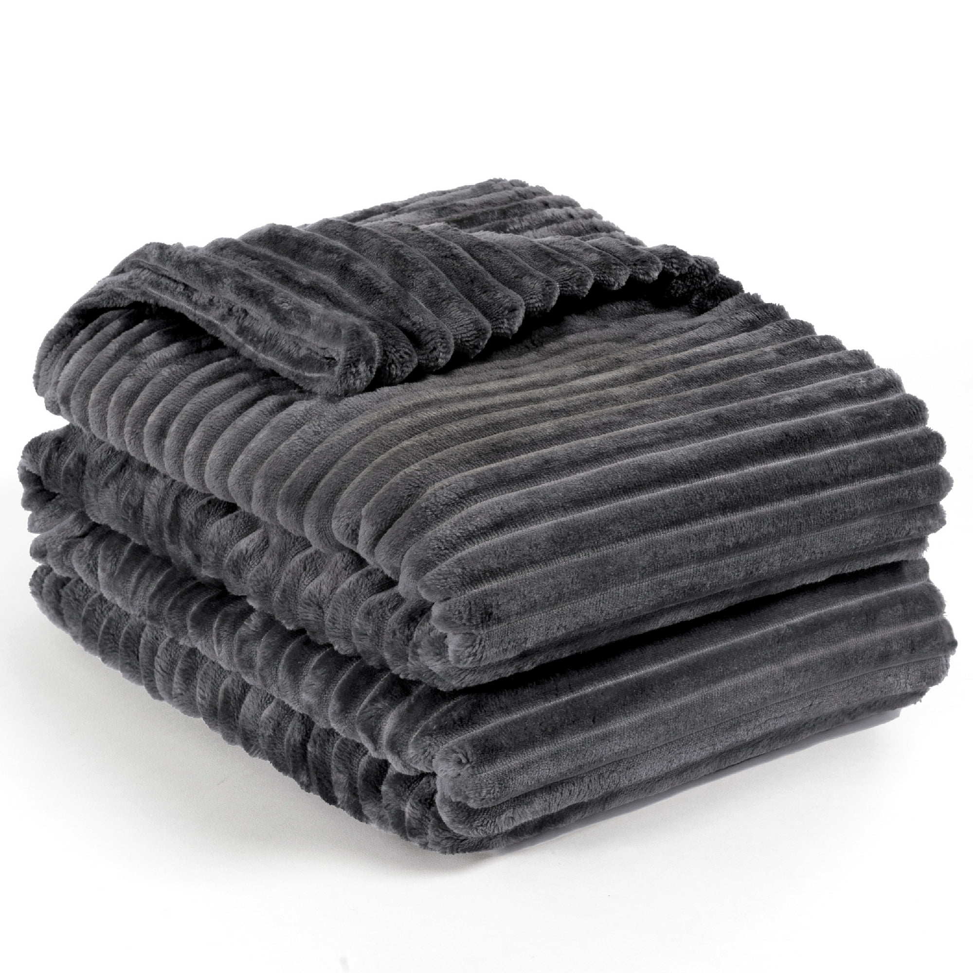Click here for Pavilia Super Soft Fleece Throw Blanket Twin Grey... prices