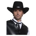 Smiffy's Costumes Mens Western World Man In Black Gunslinger Hat ...