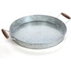 Walmart Galvanized Round Tray with Wooden Handles for Home, Office ...