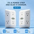 6-Outlet Wall Charger Station,2500W Power Hub with 2 USB & 2 Type-C ...