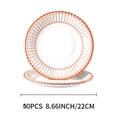 White Paper Plates 8.5 Inch, 50 Pcs Disposable Vintage Plates, Soak ...