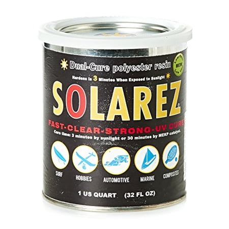Solarez UV Dual Cure Low-VOC Clear Polyester Resin (Quart) ~ Clear ...