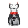 Women's Sexy Lace Nightwear, G-string+Sleepwear Dress, Plus Size ...
