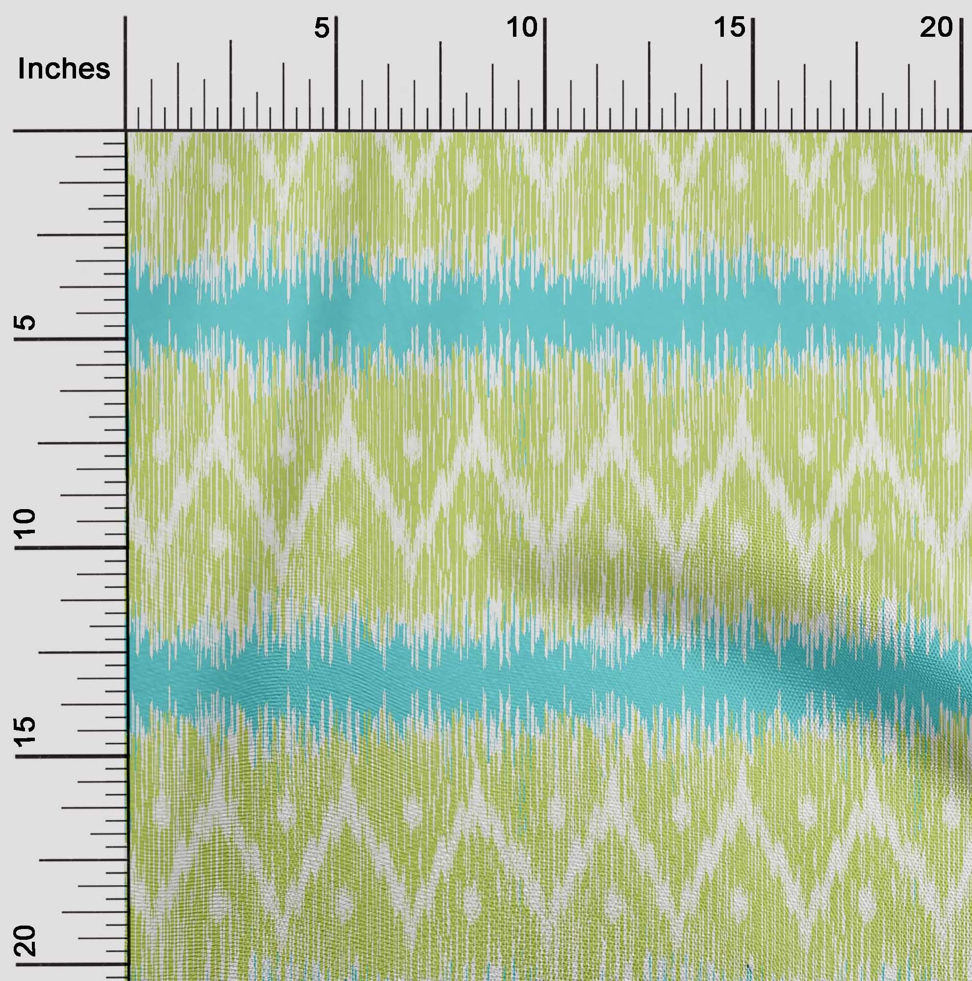 oneOone Cotton Poplin Fabric Chevron Ikat Print Fabric By The Yard 42 ...