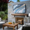 Abstract Marble Waves Texture Outdoor TV Cover 70 to 75 inch Gradient ...