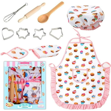 Kids Cooking and Baking Set, Kids Cooking Playset, Chef Dress Up Outfit ...