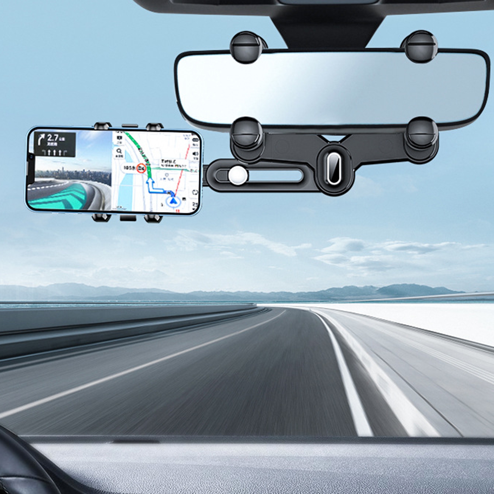 Washranp Retractable Phone Mount for Car,Adjustable 360Degree Rotation ...