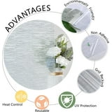 VELIMAX Frosted Window Privacy Film Non Adhesive Window Cover Removable ...